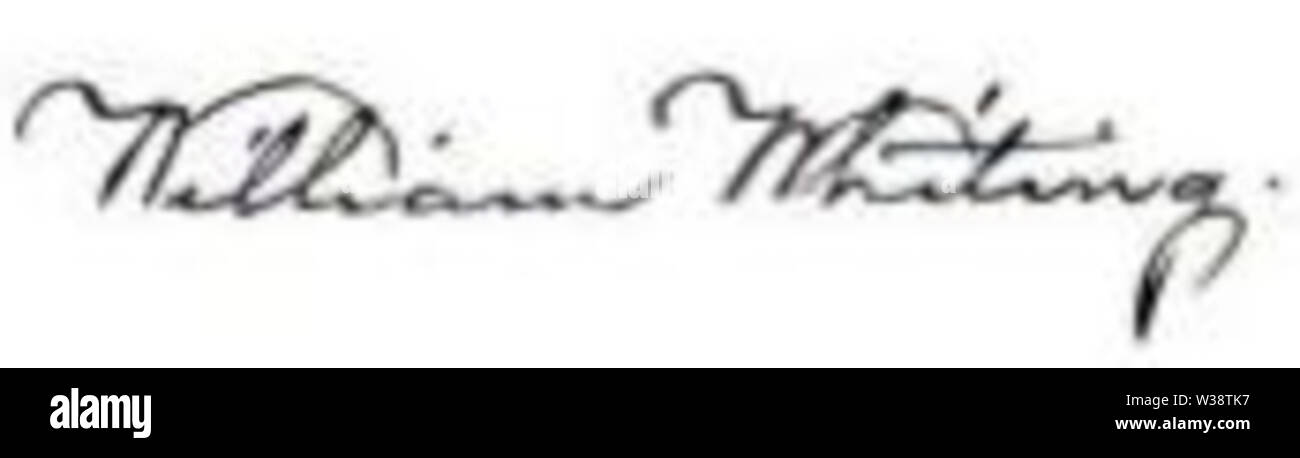 William Whiting II (politician) signature Stock Photo - Alamy