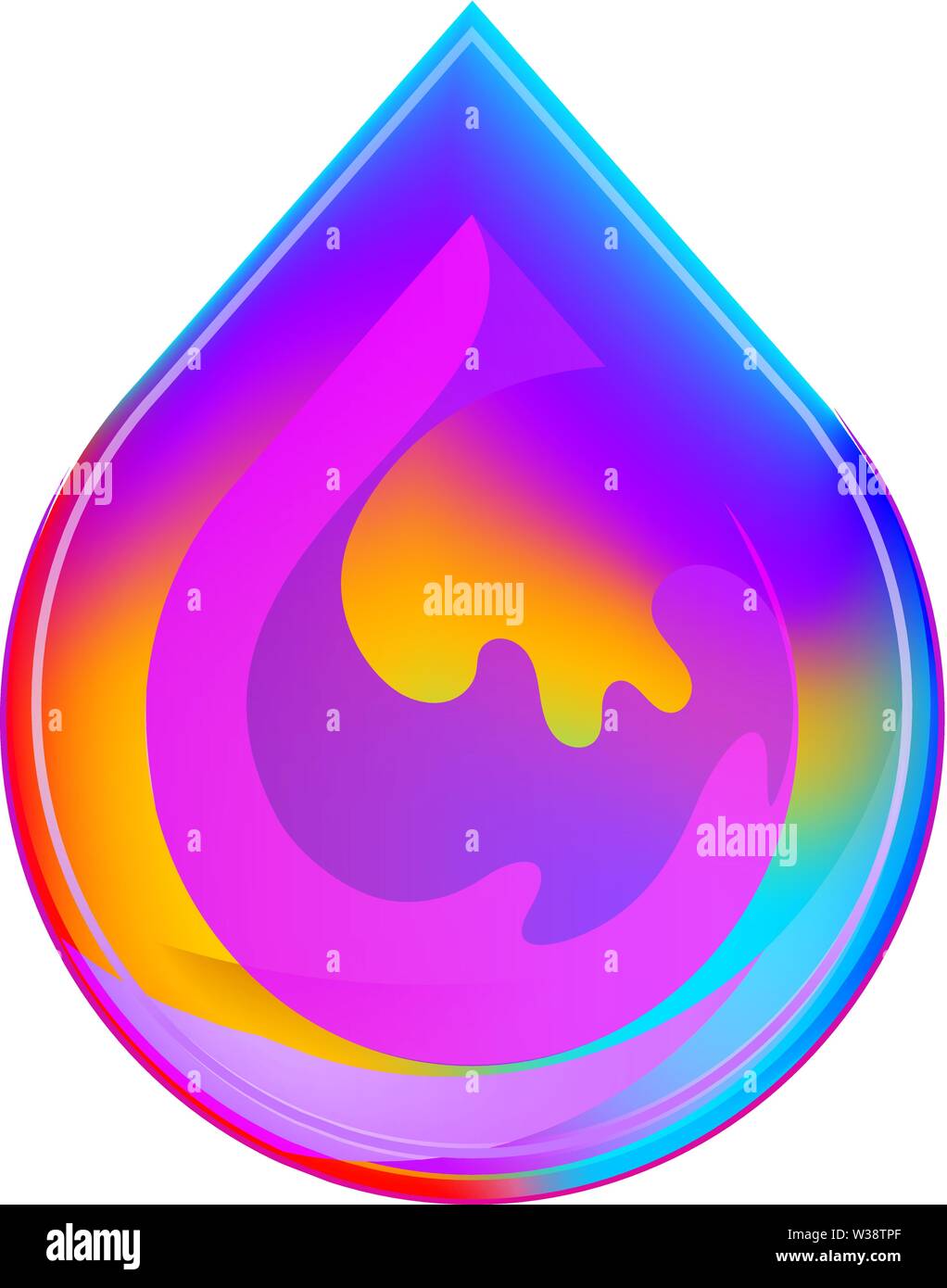 Liquid droplet colorful water drop logo design gradient vector template ...