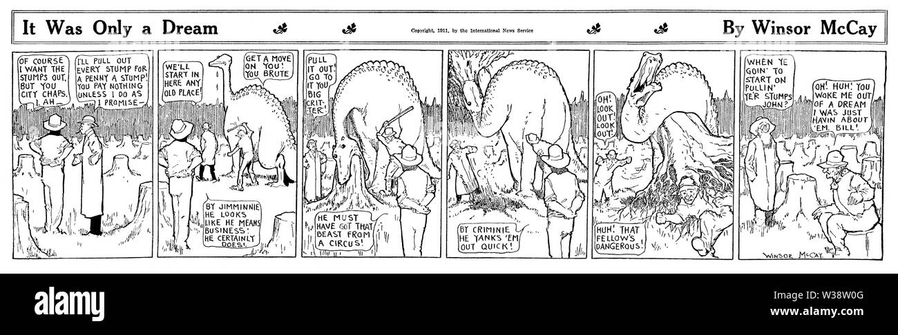 Winsor McCay - Dream of the Rarebit Fiend 1912-04-22 Stock Photo - Alamy