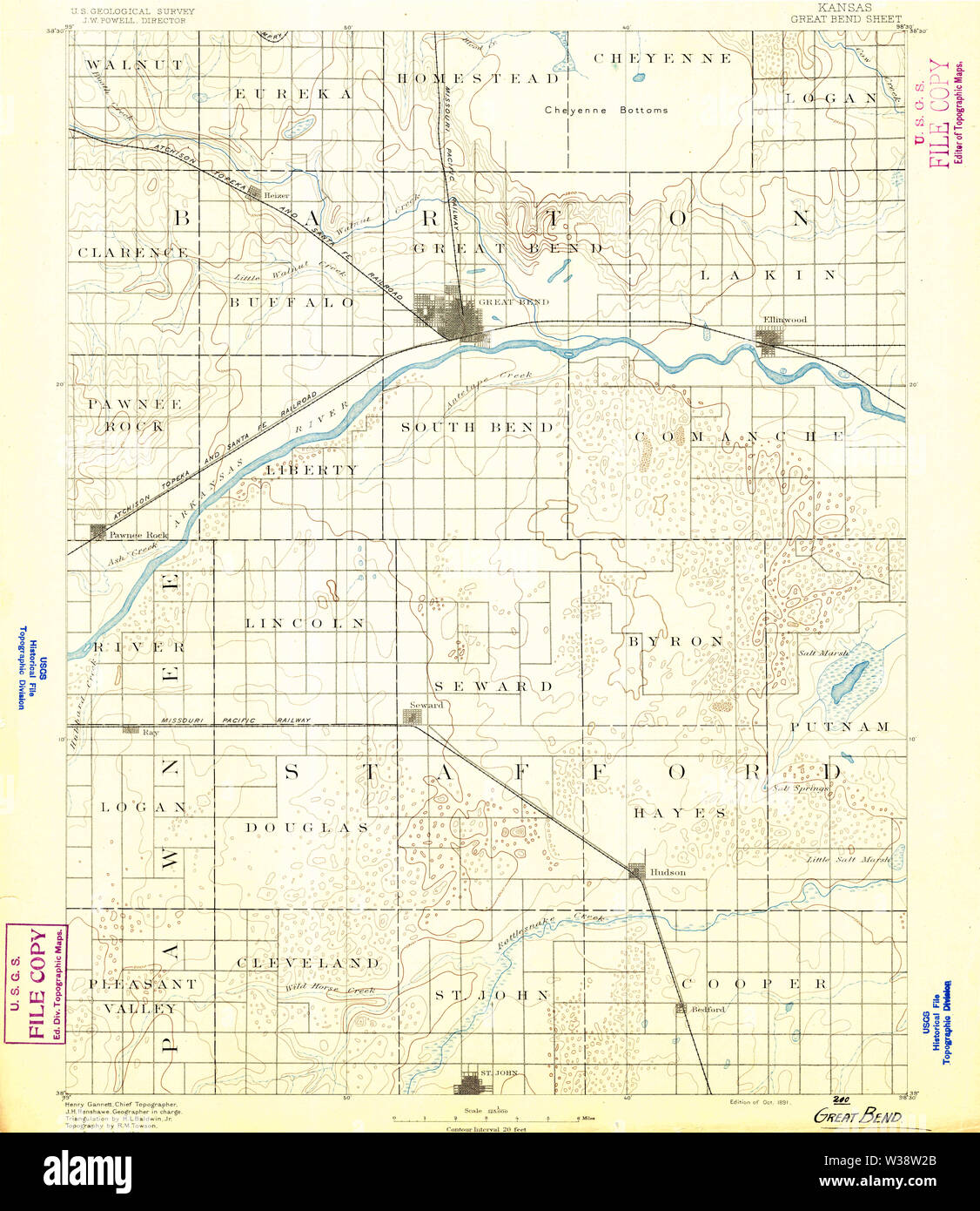 Great bend kansas map hi-res stock photography and images - Alamy