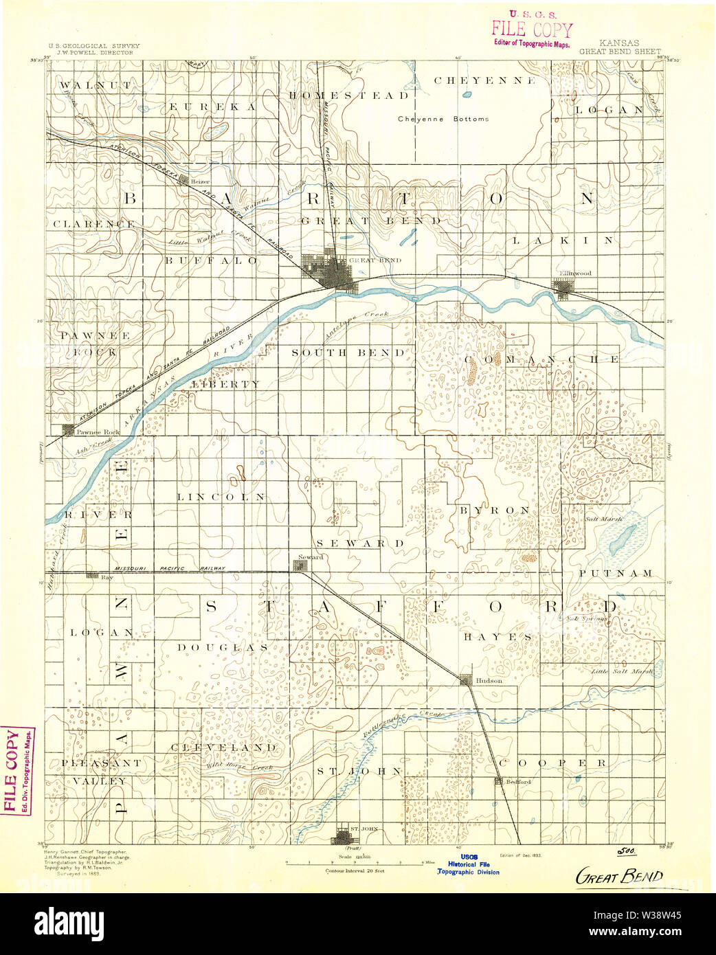 Map of great bend hi-res stock photography and images - Alamy