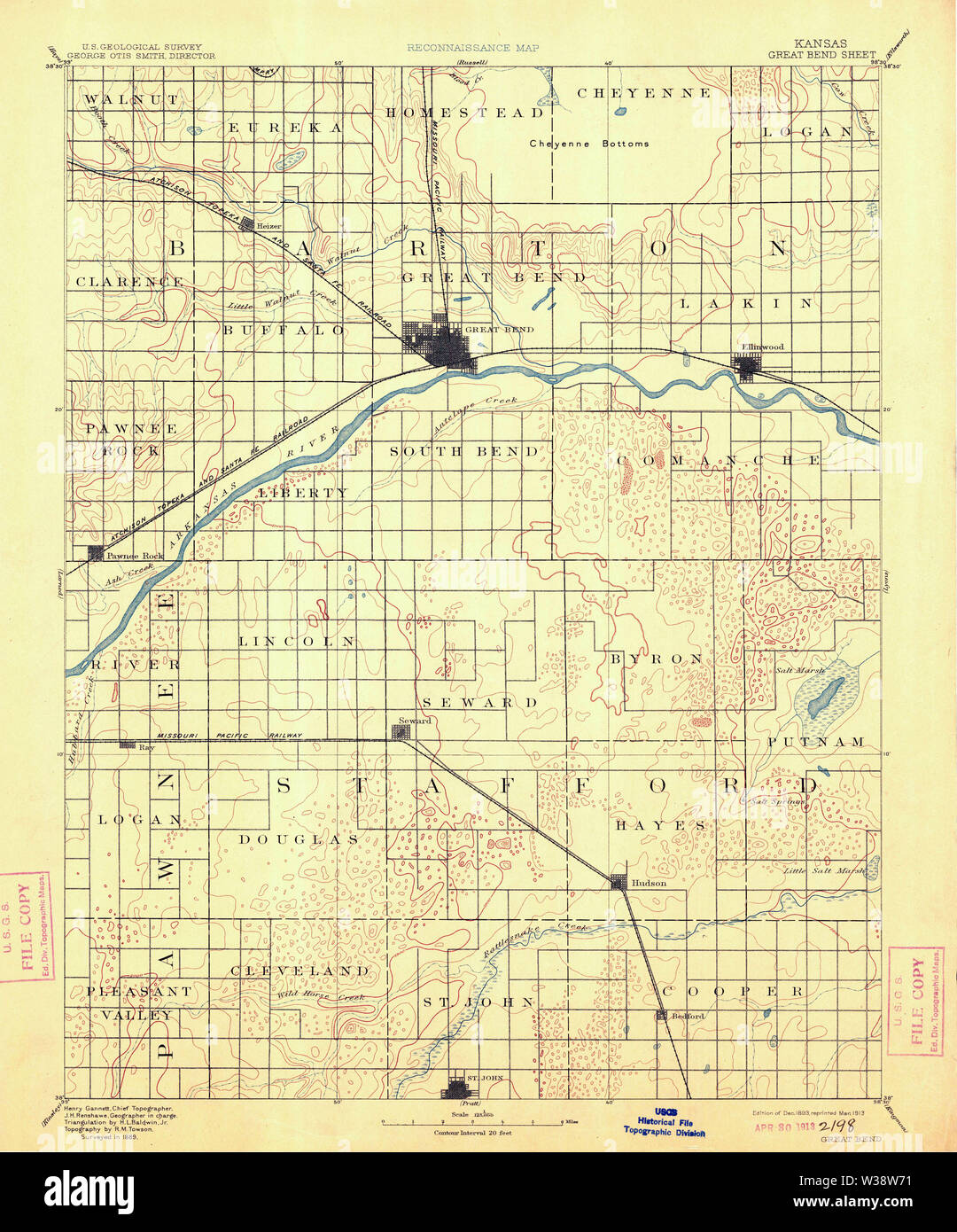 Great bend kansas map hi-res stock photography and images - Alamy