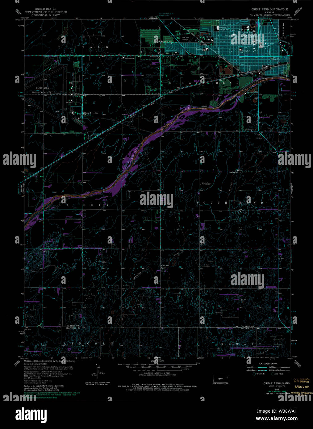 Great bend kansas map hi-res stock photography and images - Alamy