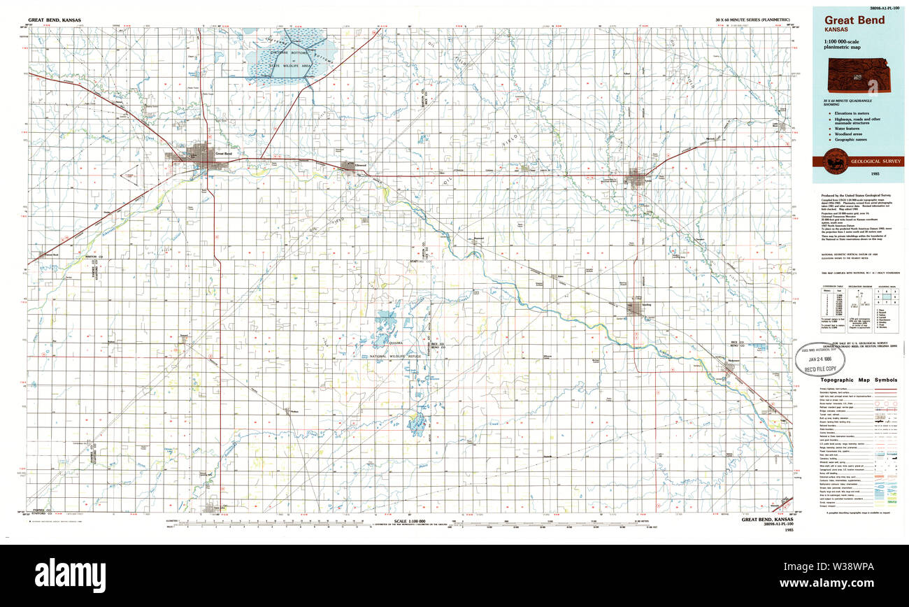 Map of great bend hi-res stock photography and images - Alamy