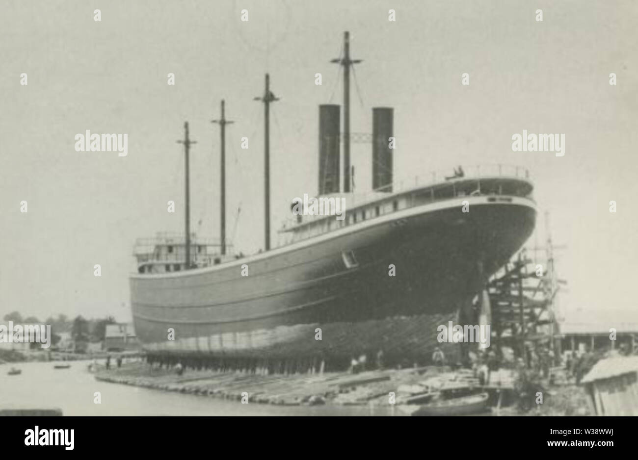 Wooden ore boat Stock Photo - Alamy