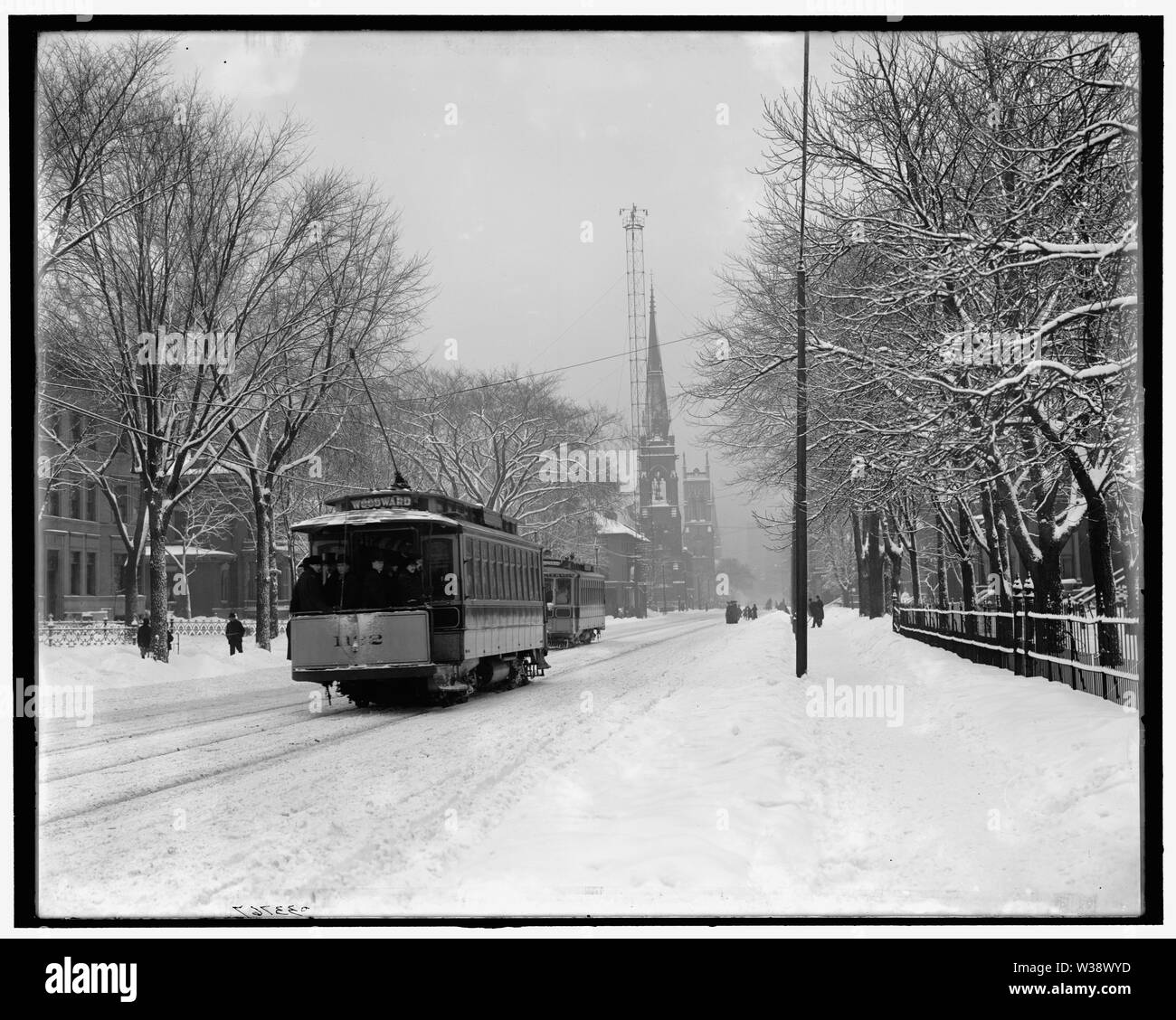 Detroit winter Black and White Stock Photos & Images - Alamy