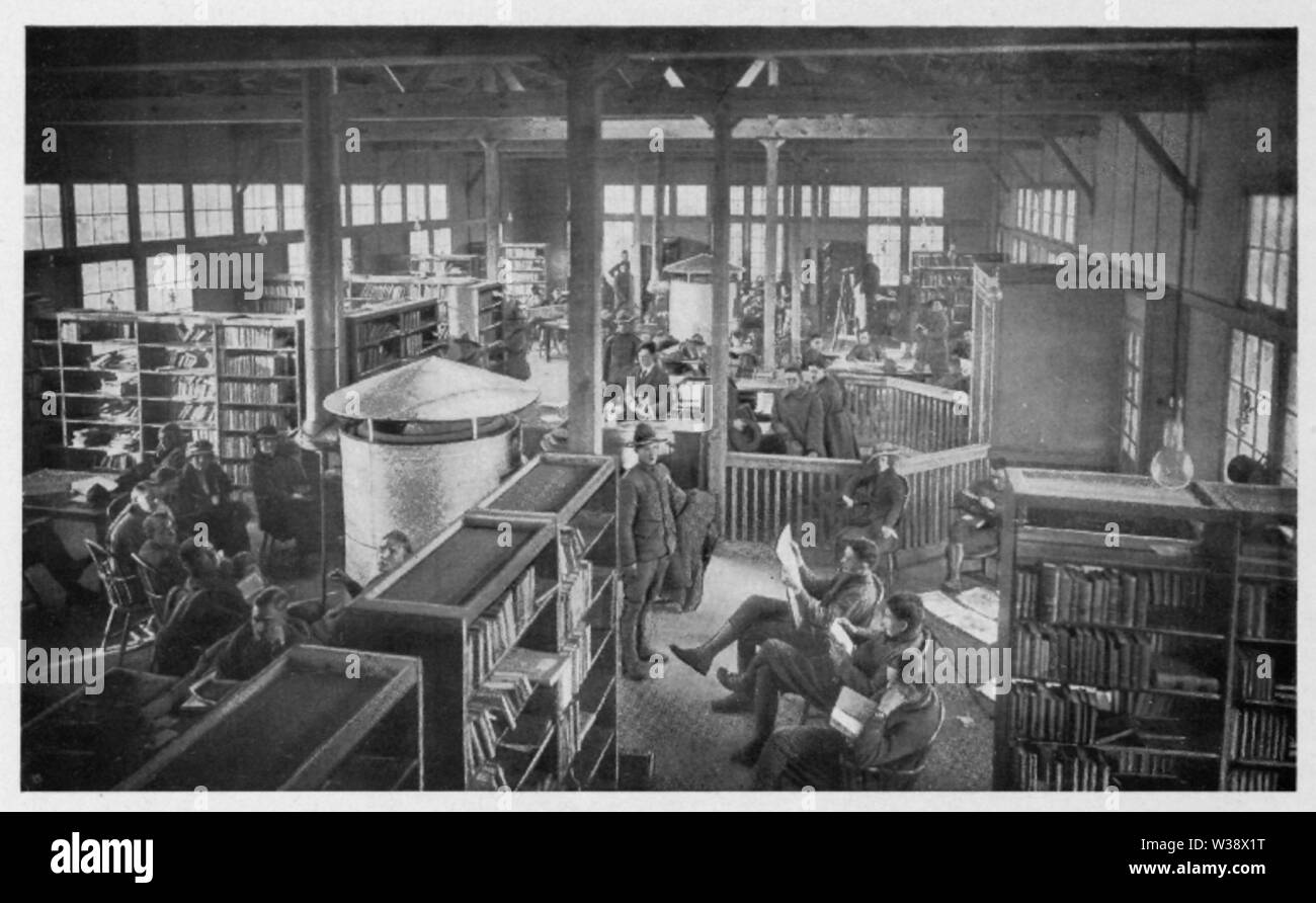 World War I Camp Library Stock Photo - Alamy