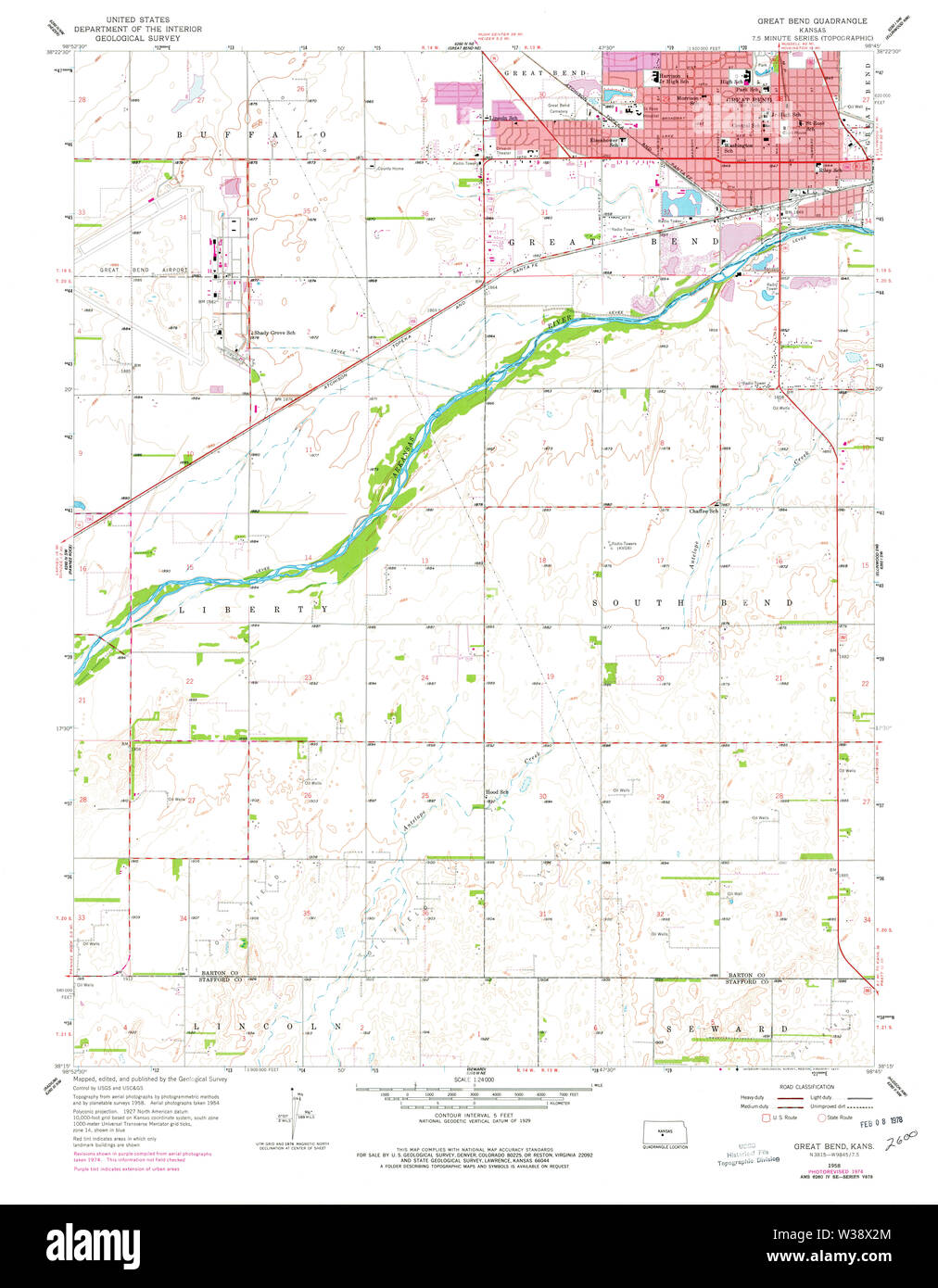 Map of great bend hi-res stock photography and images - Alamy