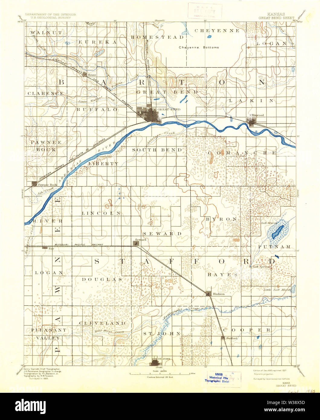 Map of great bend hi-res stock photography and images - Alamy