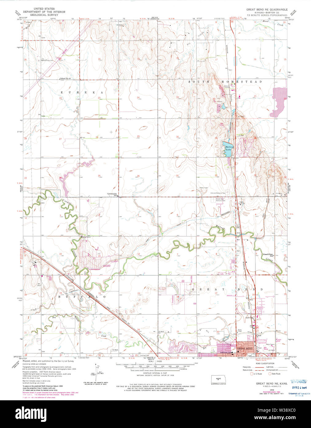 Great bend kansas map hi-res stock photography and images - Alamy