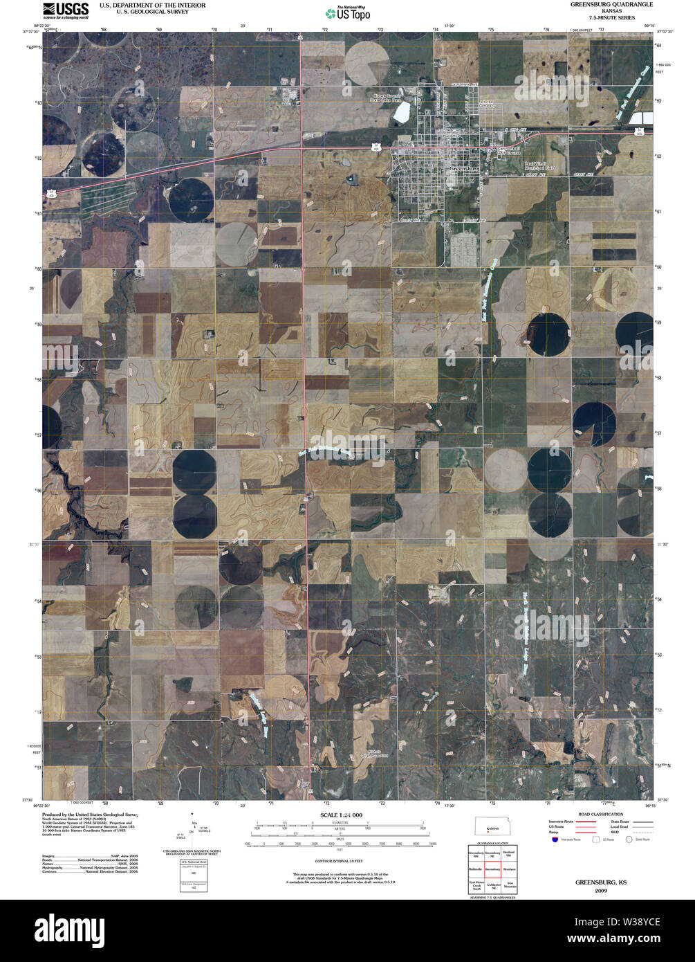 Greensburg map hi-res stock photography and images - Alamy