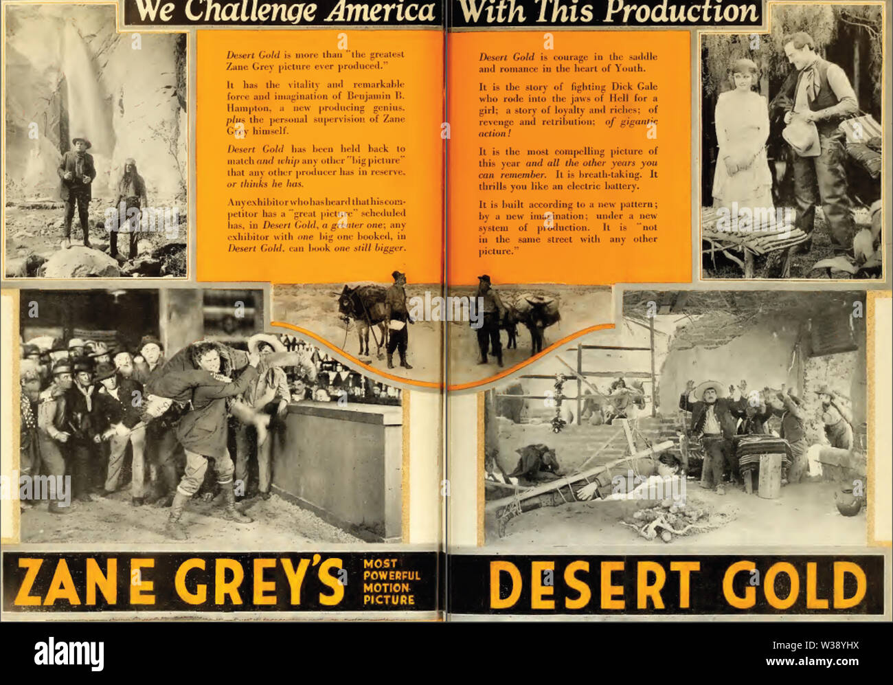 Zane Grey Desert Gold 2 Film Daily 1919 Stock Photo - Alamy