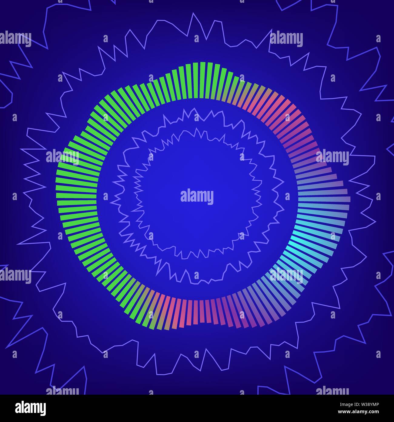 Sound Wave Round Equalizer. Audio Digital technology, Pulse Musical ...