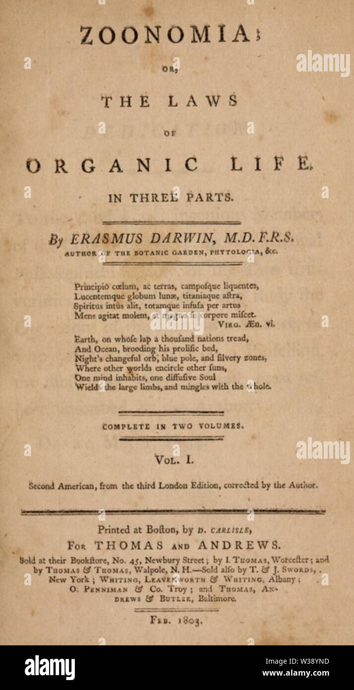 Zoonomia hi-res stock photography and images - Alamy