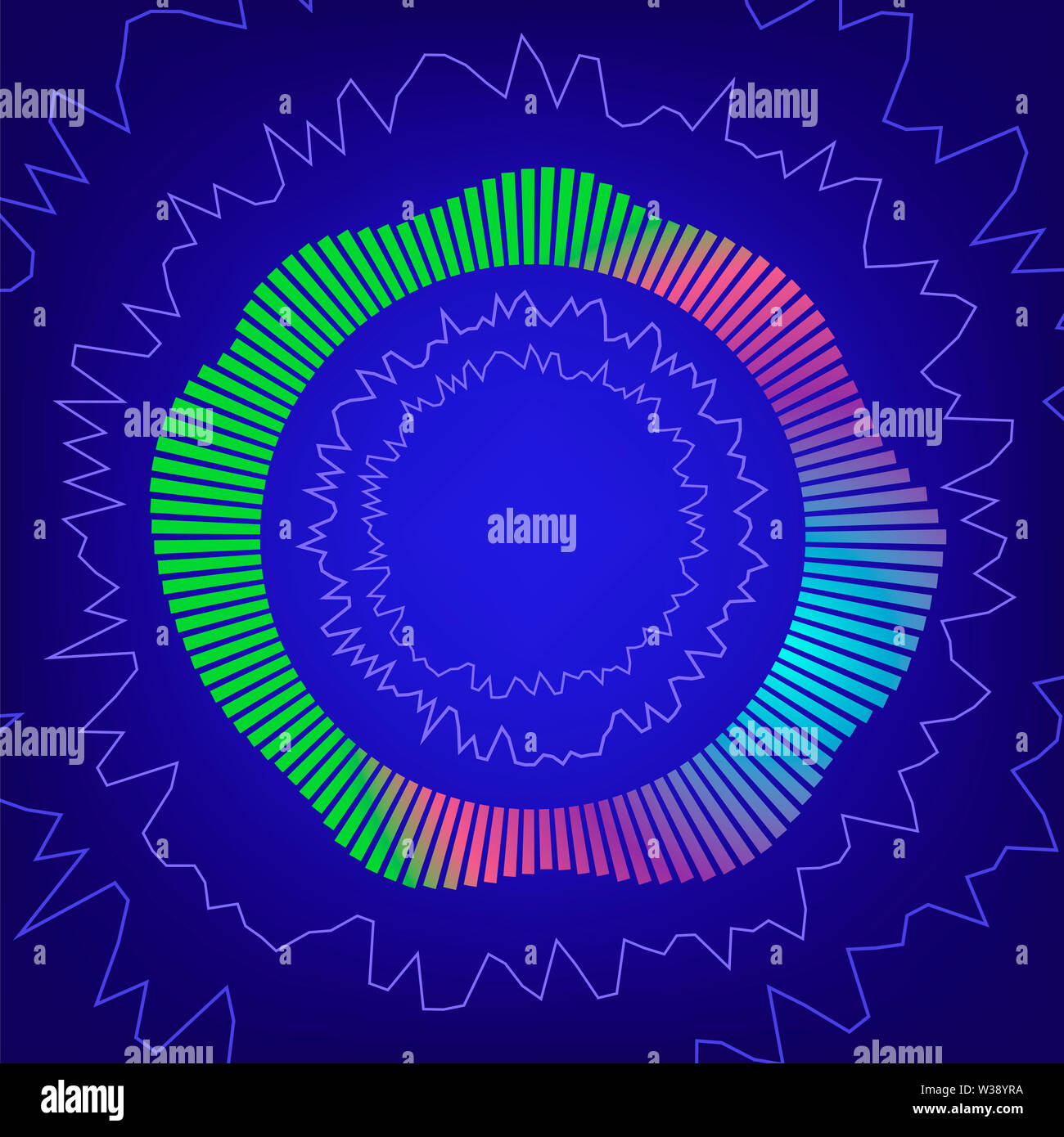 Sound Wave Round Equalizer. Audio Digital technology, Pulse Musical ...