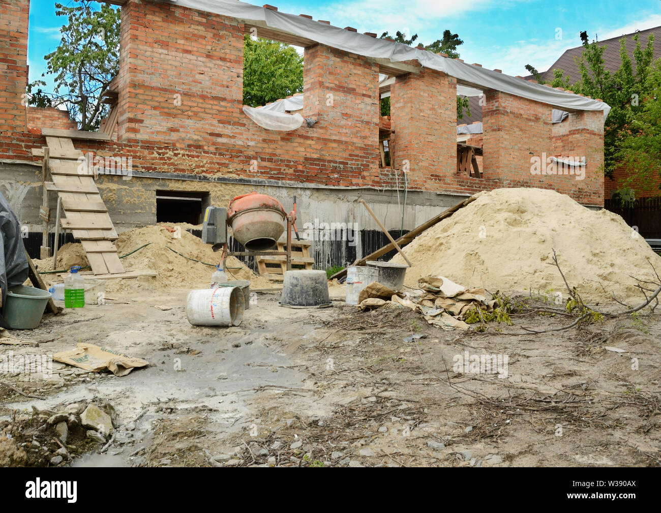 New Home Under Construction in Kyiv, Ukraine Stock Photo - Alamy