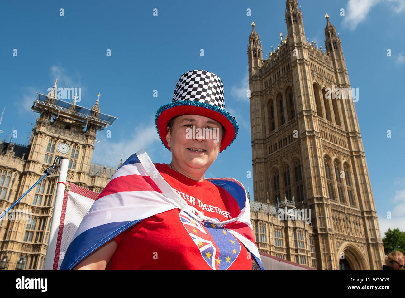 Westminster, London, UK. 26th June, 2019. A female Brexit Remain ...