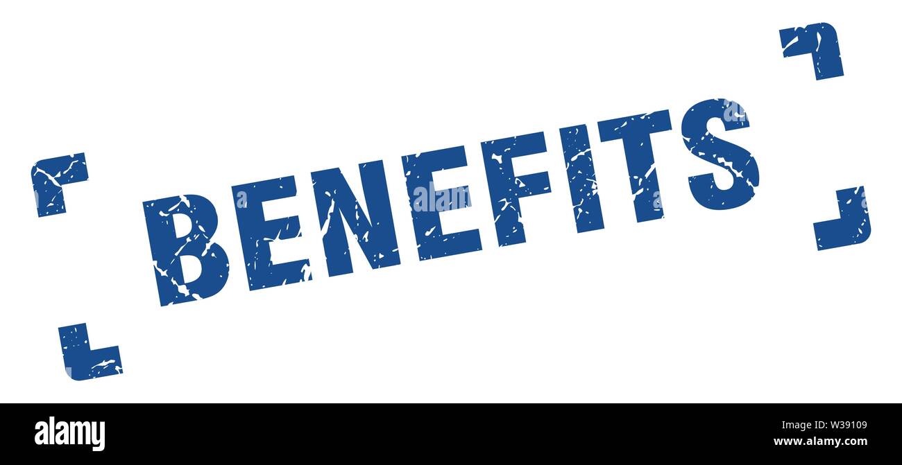 benefits stamp. benefits square grunge sign. benefits Stock Vector ...