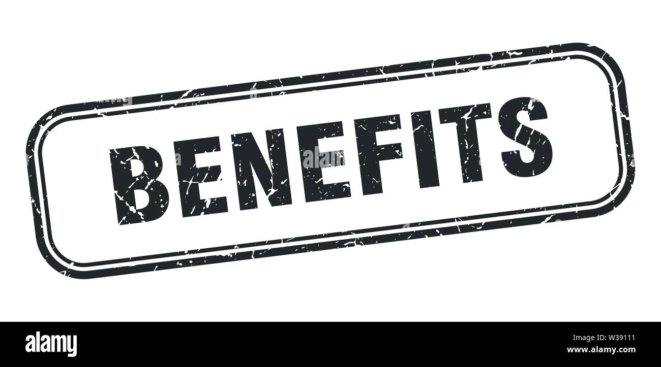 benefits stamp. benefits square grunge sign. benefits Stock Vector ...