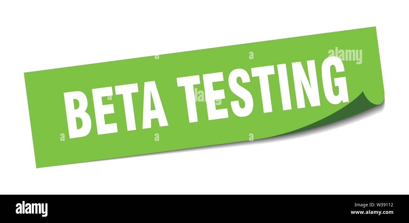 beta testing sticker. beta testing square isolated sign. beta testing ...
