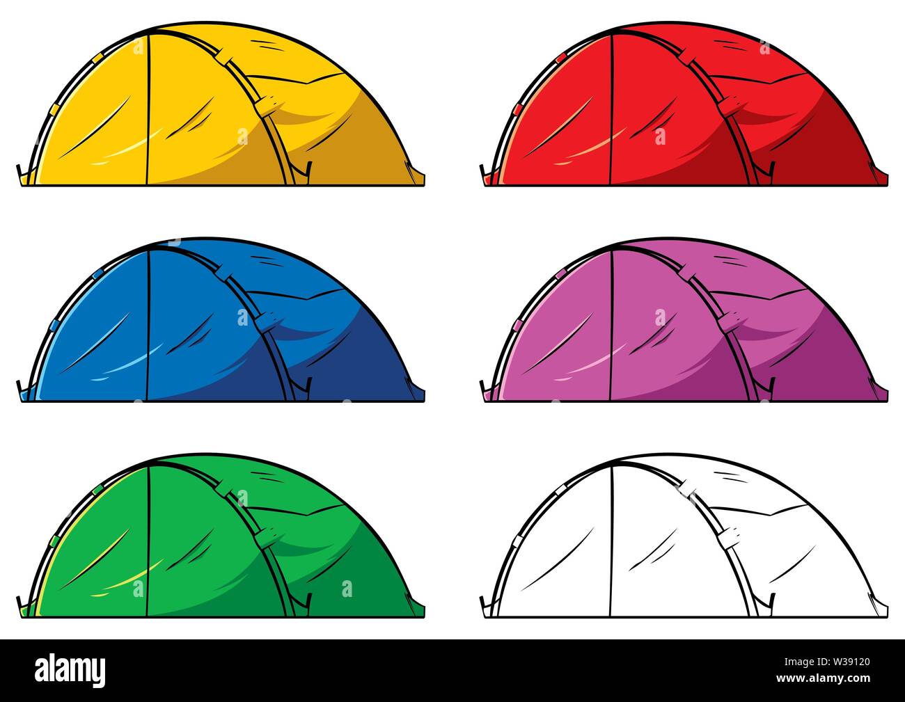 Tent icon on red Stock Vector Images - Alamy