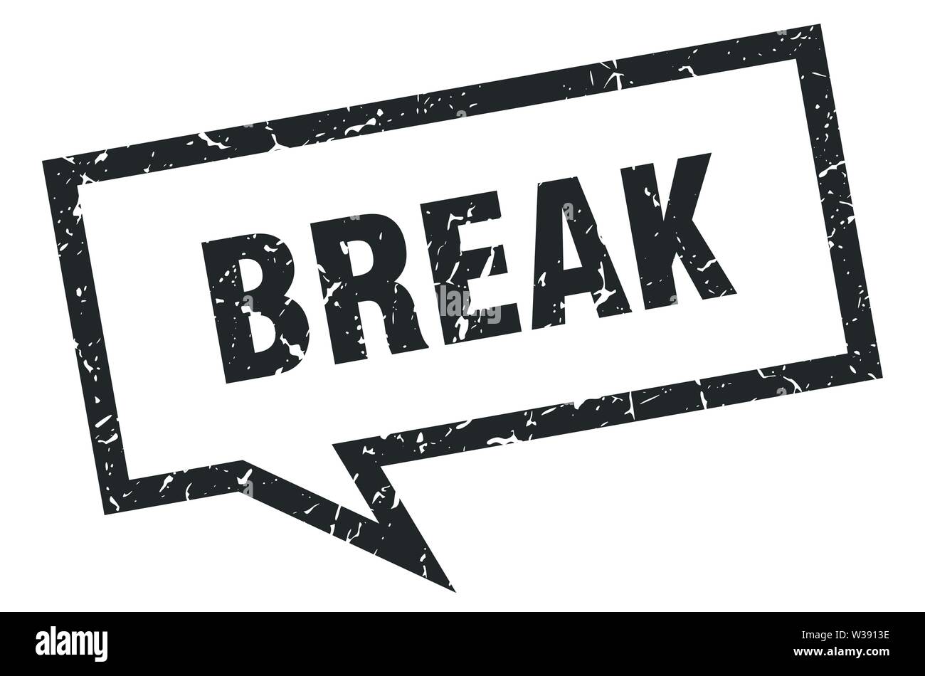 break sign. break square speech bubble. break Stock Vector Image & Art ...