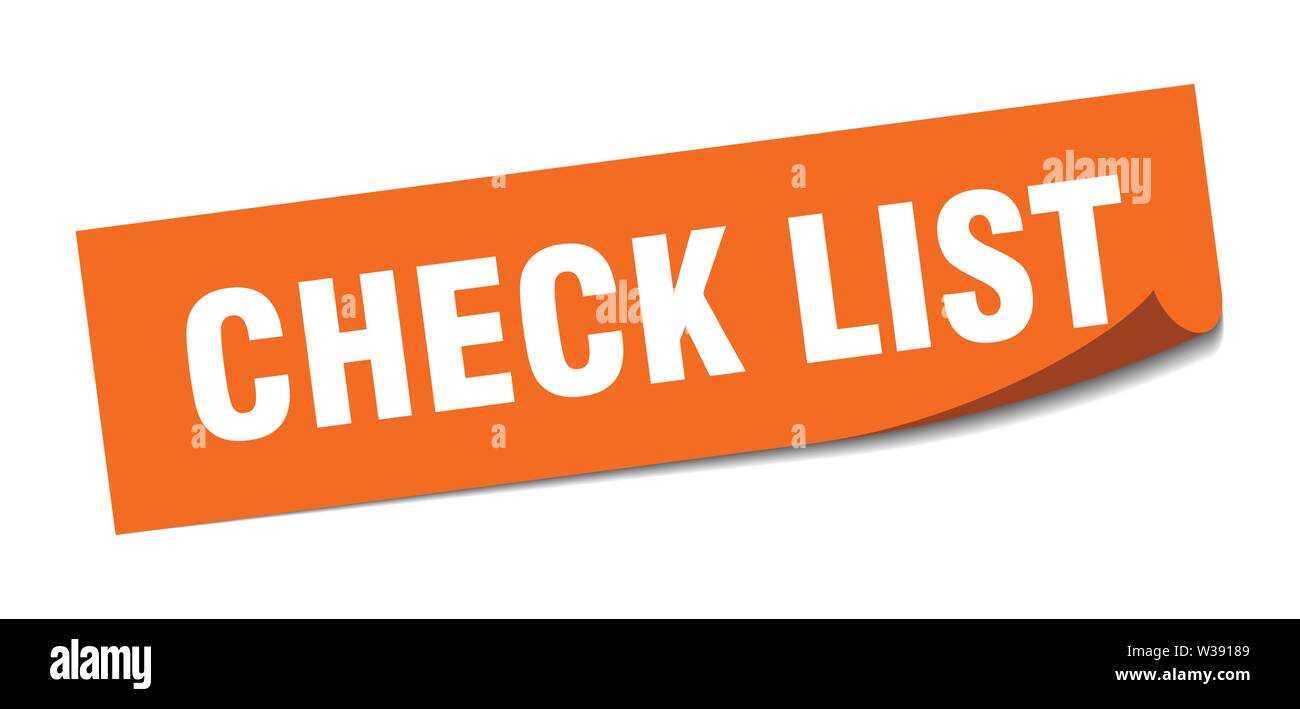 check list sticker. check list square isolated sign. check list Stock ...