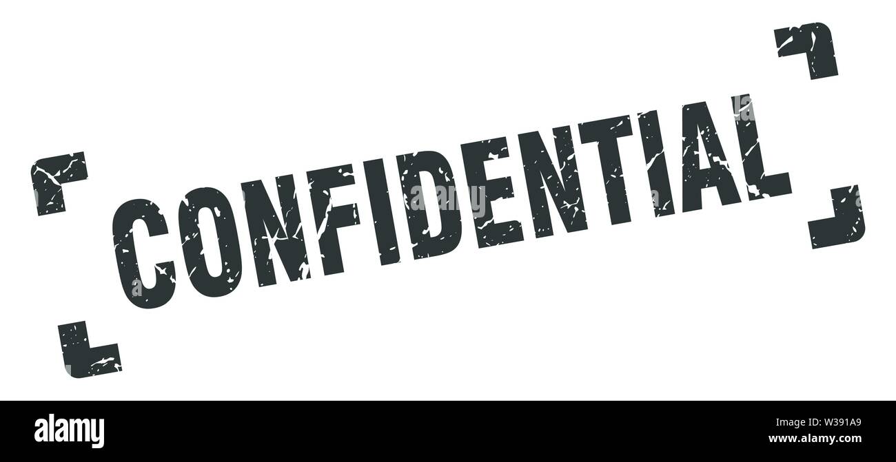 confidential stamp. confidential square grunge sign. confidential Stock ...