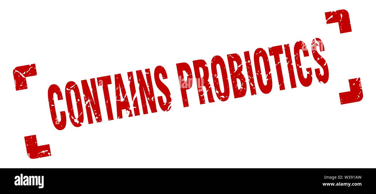 Contains probiotics stamp sign Stock Vector Images - Alamy