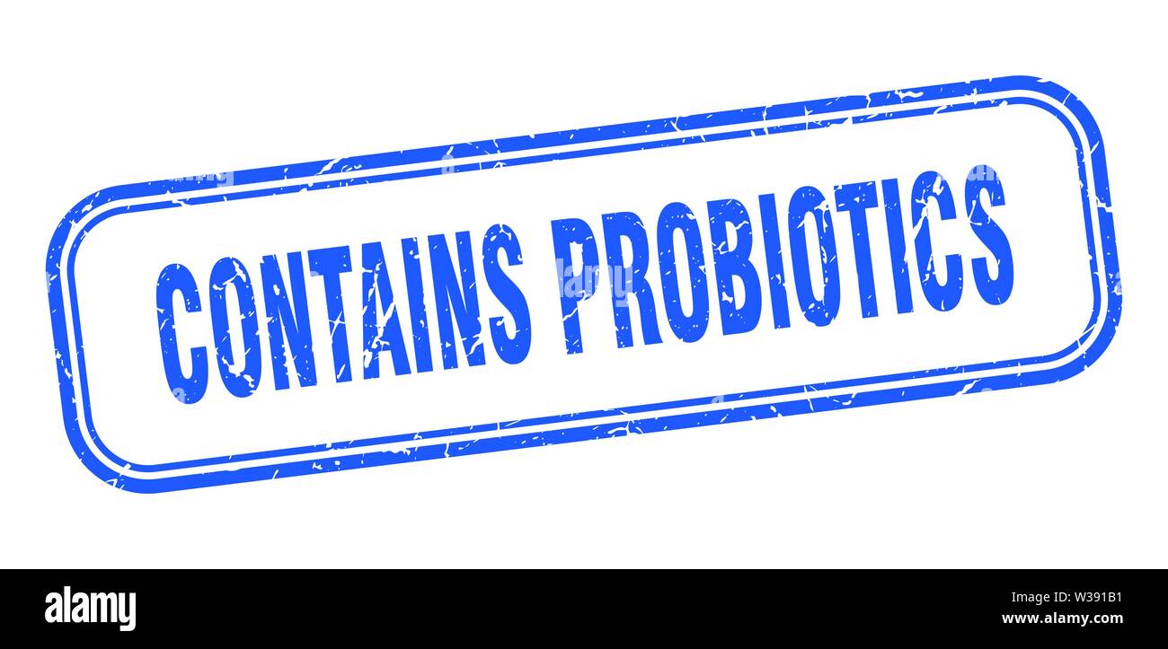 Contains probiotics stamp sign Stock Vector Images - Alamy