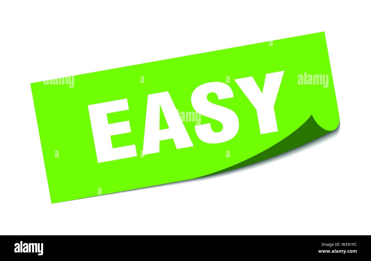 easy sticker. easy square isolated sign. easy Stock Vector Image & Art ...