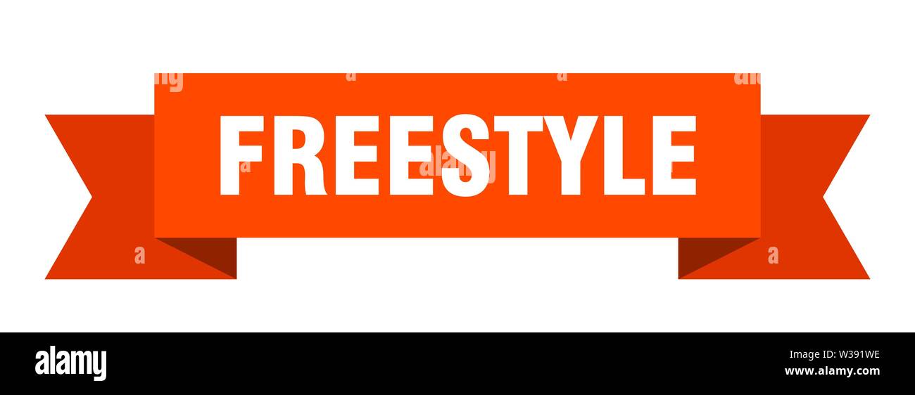 freestyle ribbon. freestyle isolated sign. freestyle banner Stock ...