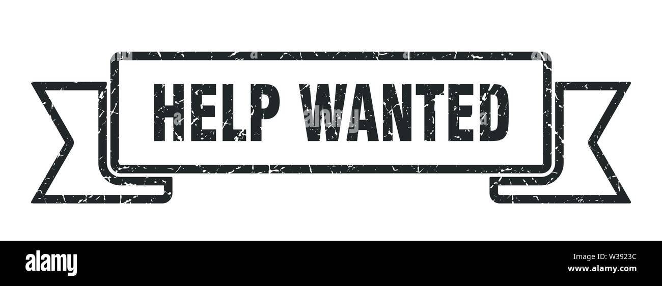 help wanted grunge ribbon. help wanted sign. help wanted banner Stock ...