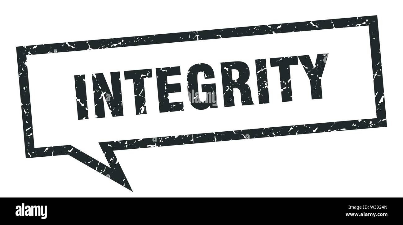integrity sign. integrity square speech bubble. integrity Stock Vector ...