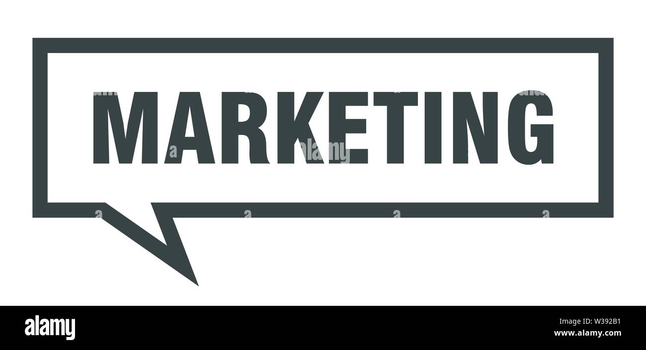 marketing sign. marketing square speech bubble. marketing Stock Vector ...