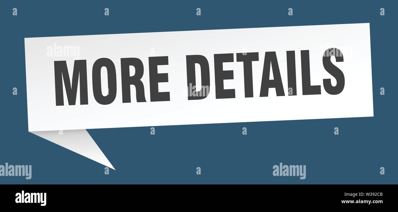 more details speech bubble. more details sign. more details banner ...