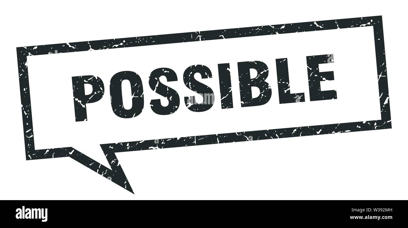 possible sign. possible square speech bubble. possible Stock Vector ...