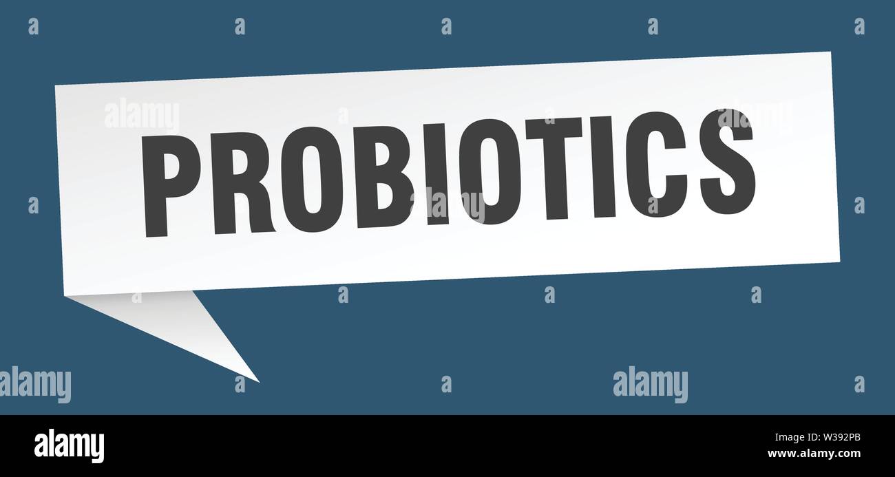 probiotics speech bubble. probiotics sign. probiotics banner Stock ...