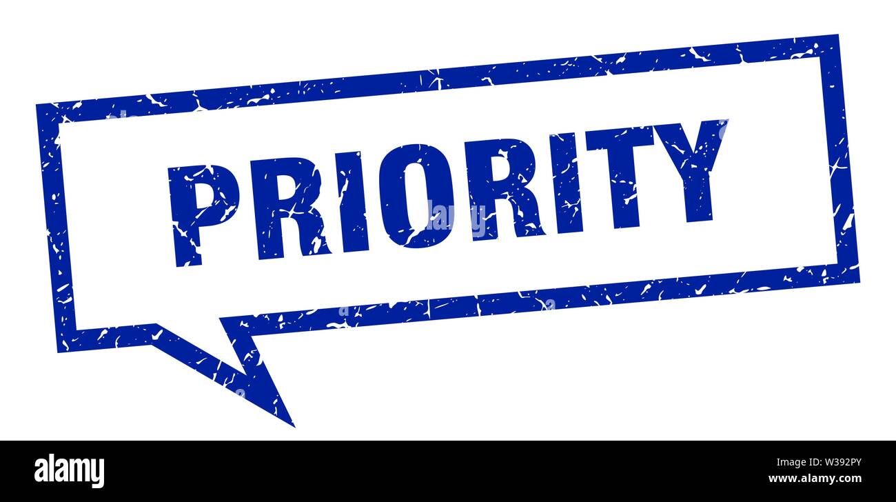 priority sign. priority square speech bubble. priority Stock Vector ...