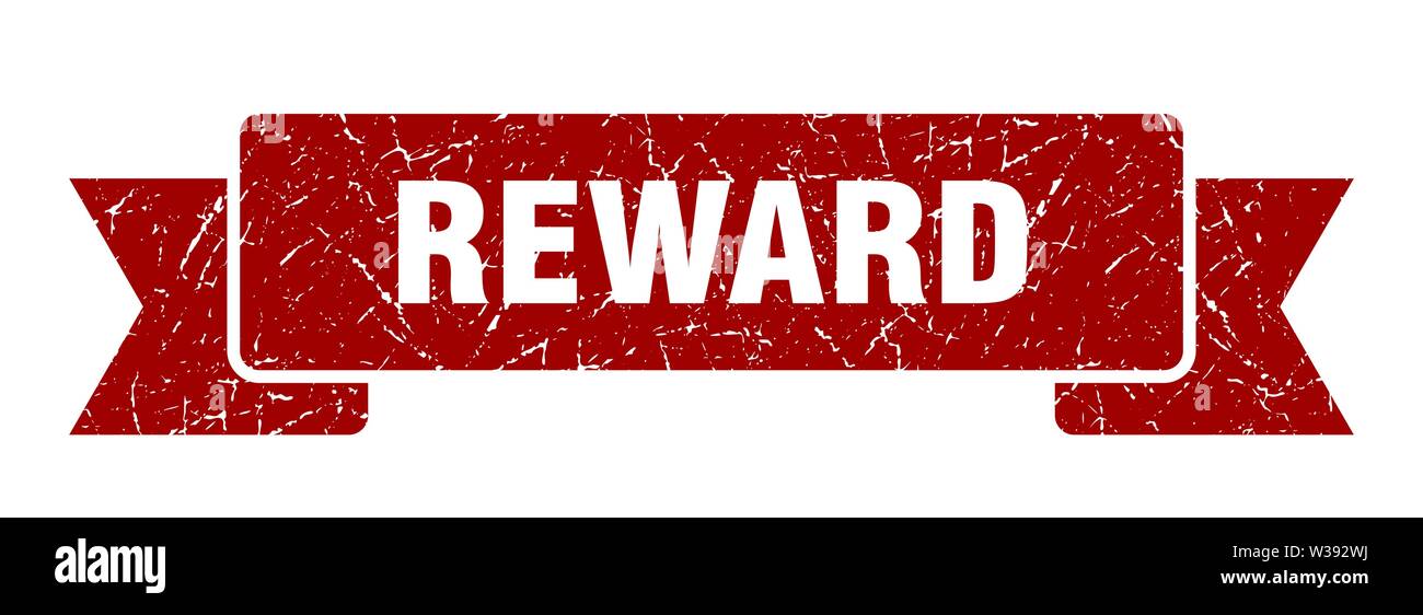 reward grunge ribbon. reward sign. reward banner Stock Vector Image ...