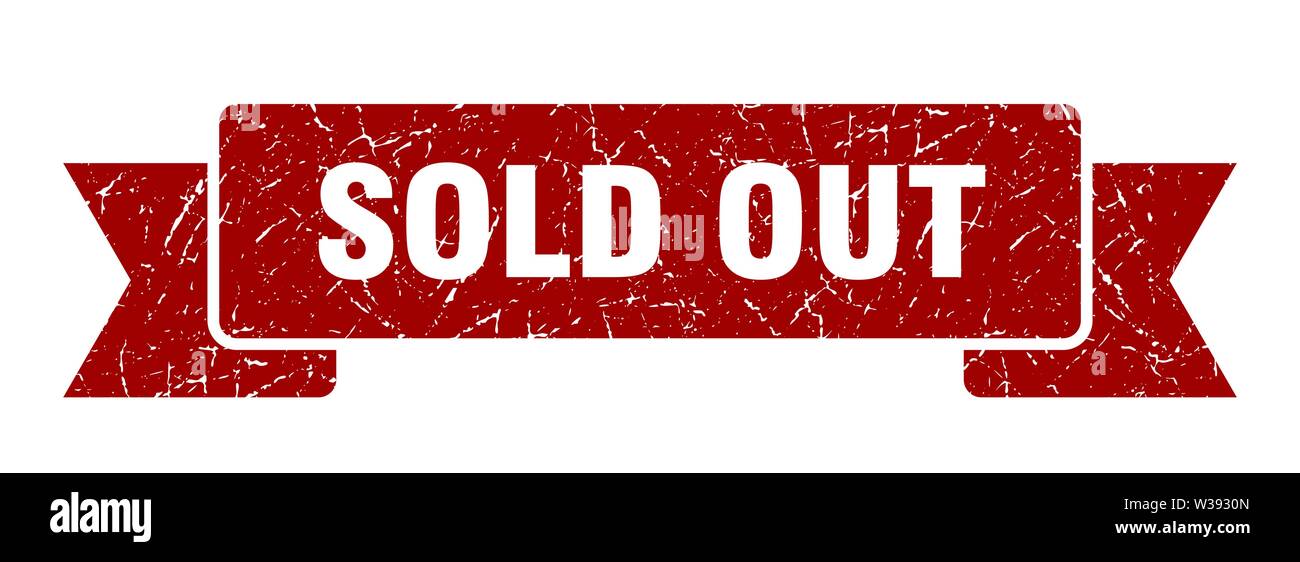 sold out grunge ribbon. sold out sign. sold out banner Stock Vector ...