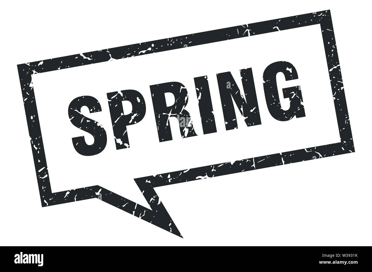 spring sign. spring square speech bubble. spring Stock Vector Image ...