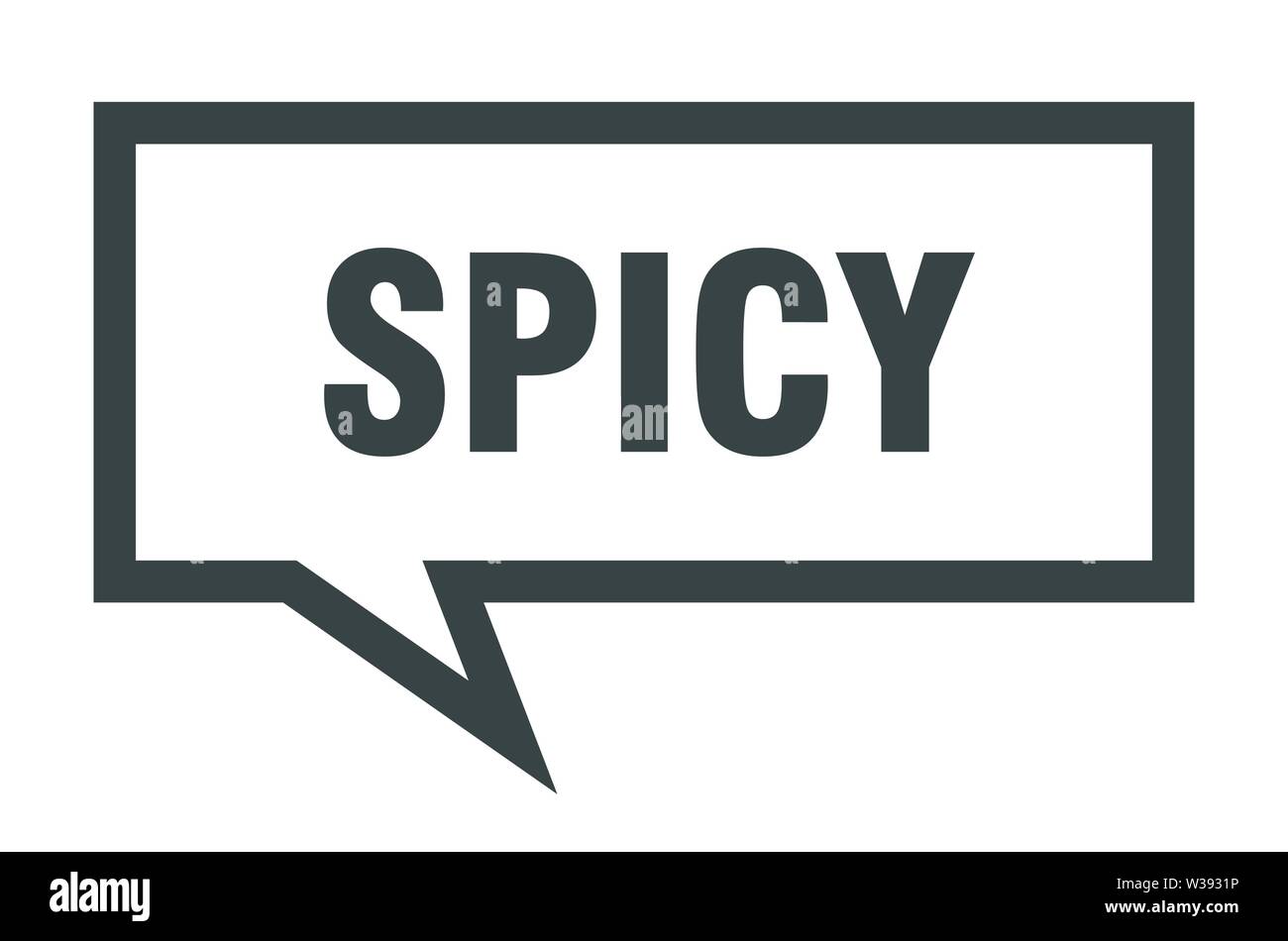 spicy sign. spicy square speech bubble. spicy Stock Vector Image & Art ...