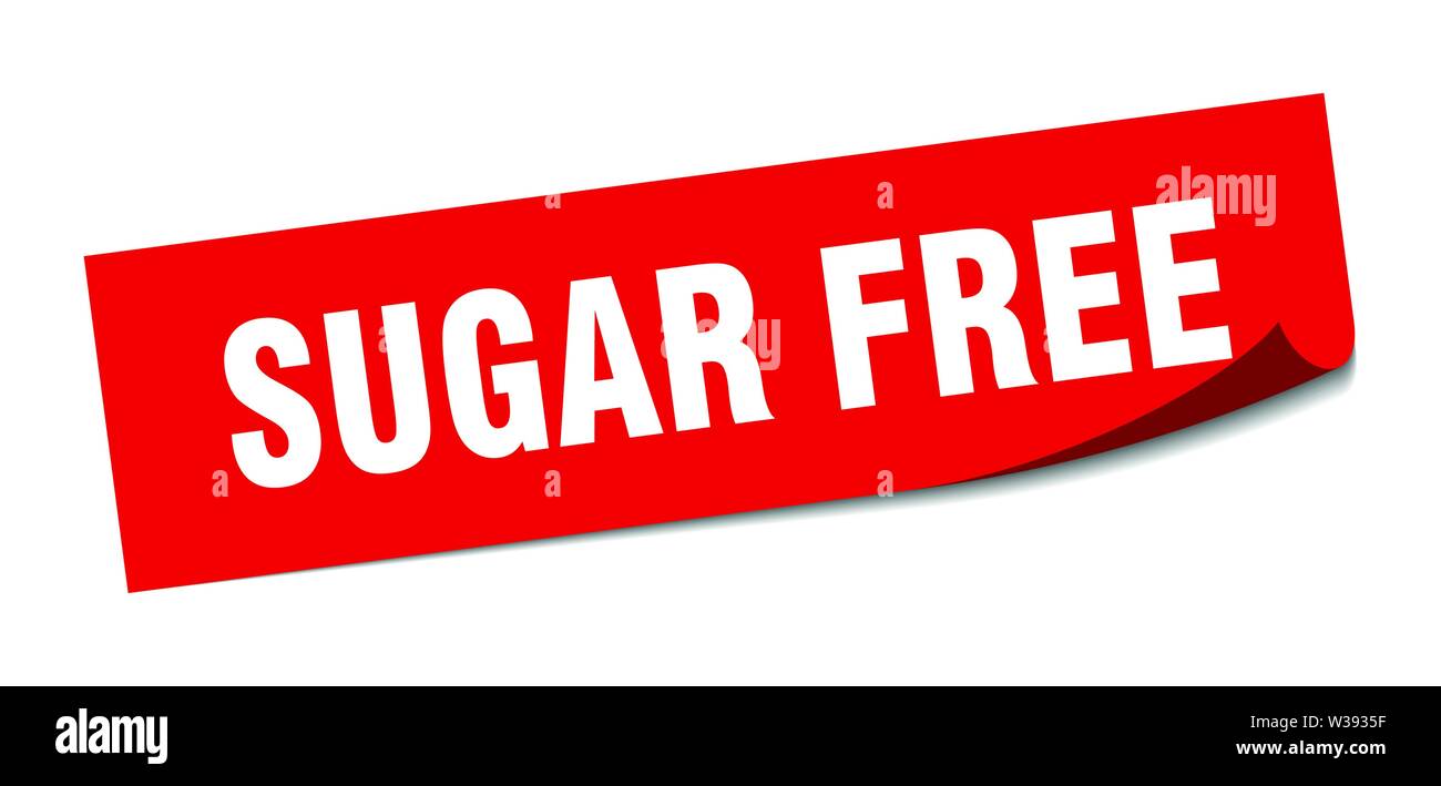 sugar free sticker. sugar free square isolated sign. sugar free Stock ...