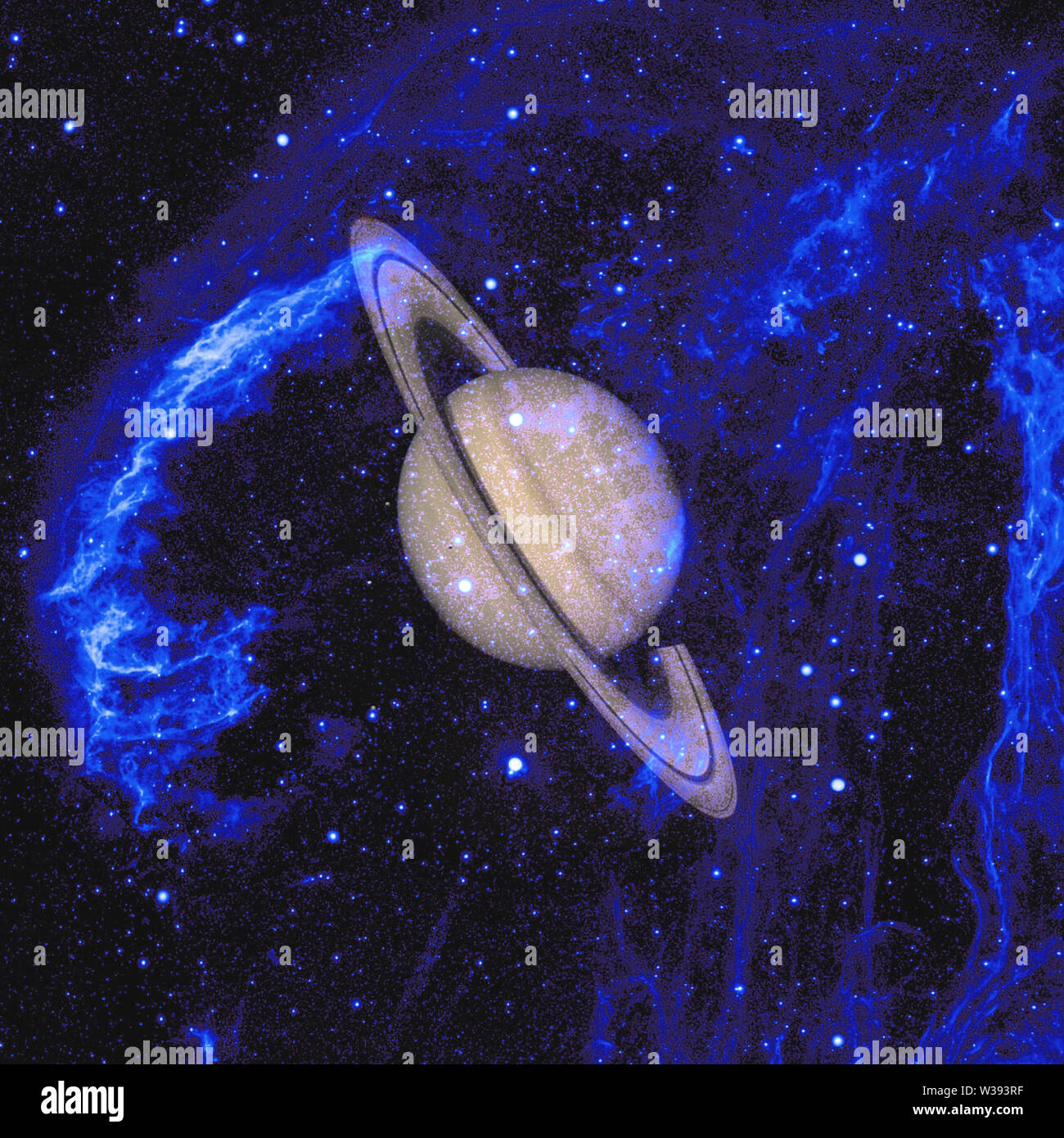 Saturn. Incredibly beautiful planets, galaxies, dark and cold beauty of ...