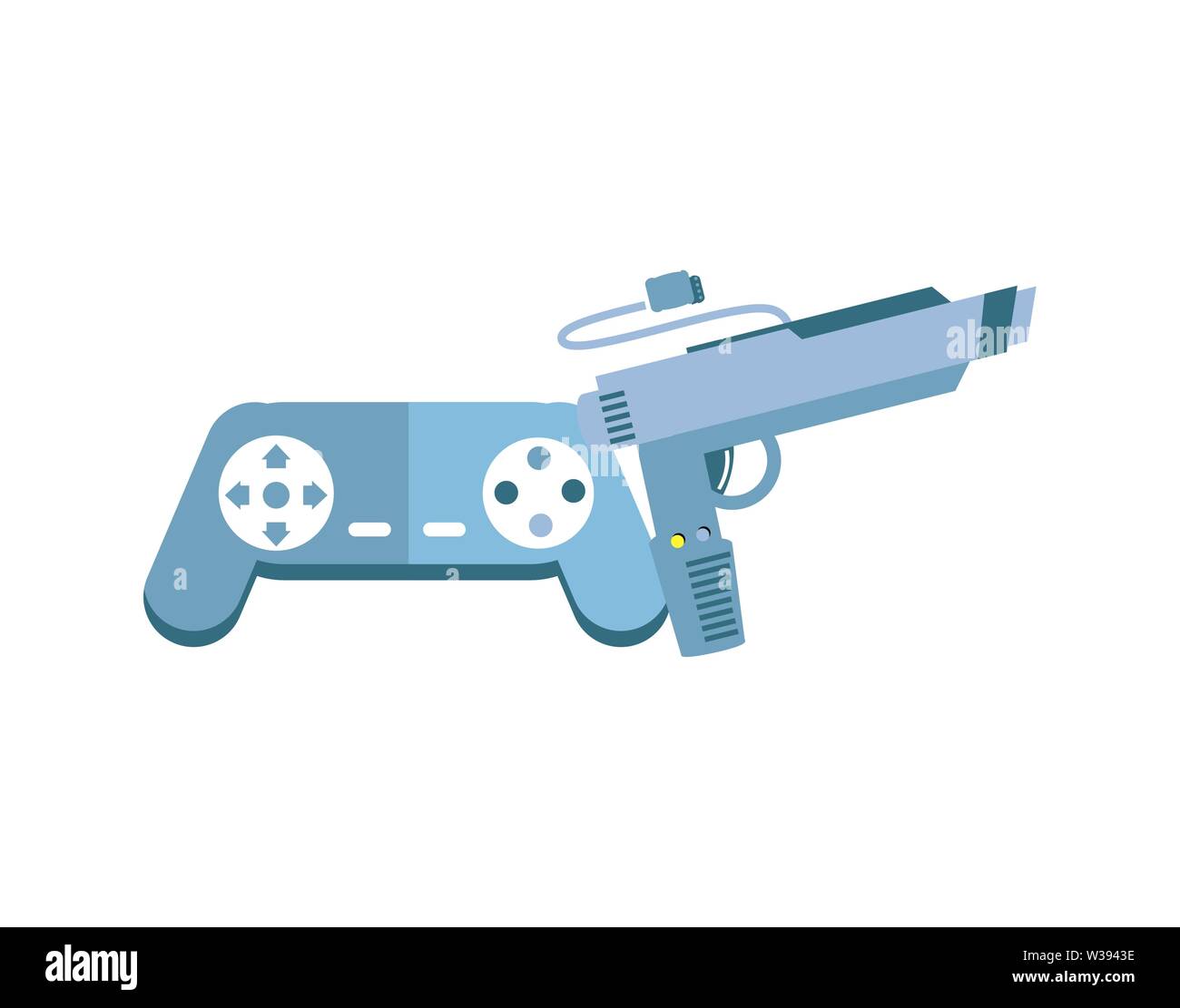 gun weapon video game with control vector illustration design Stock ...