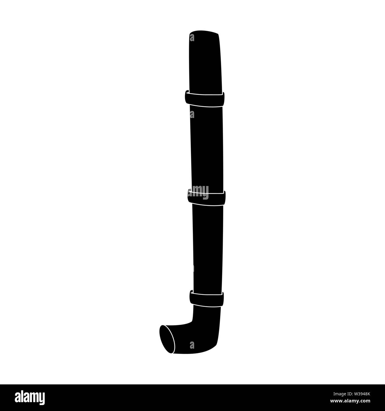 gutter silhouette water roof cartoon illustration isolated on white ...