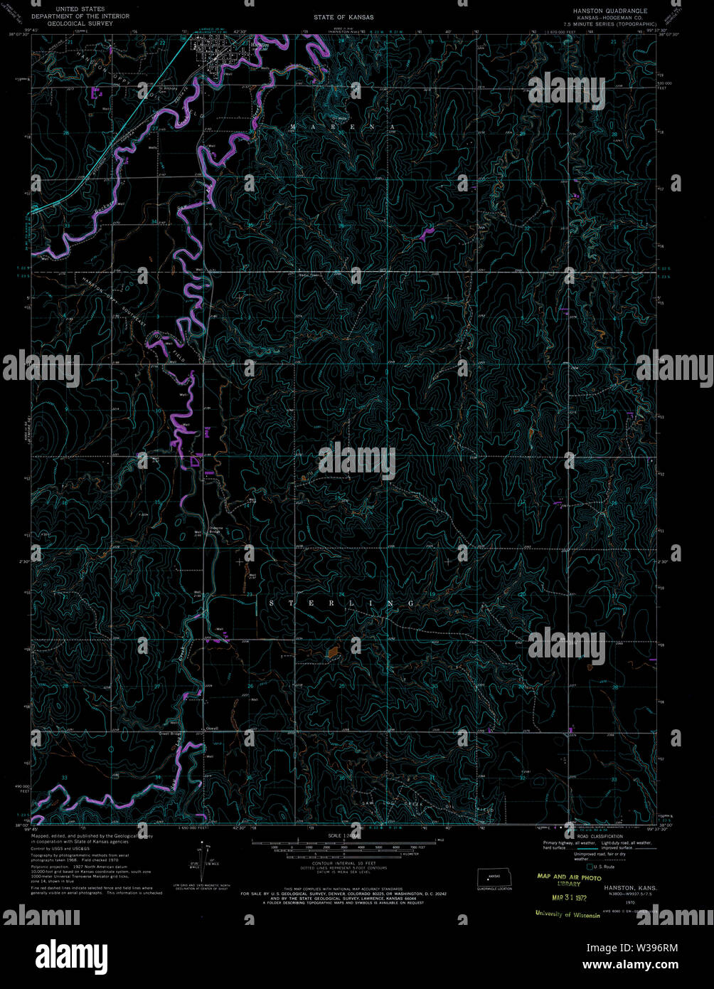 Hanston map hi-res stock photography and images - Alamy