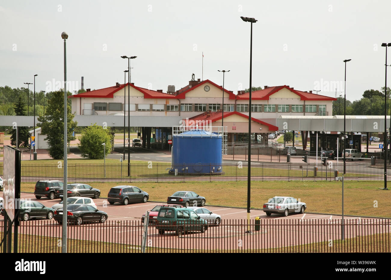 Parking at border point between Poland and Belarus in Terespol. Poland ...