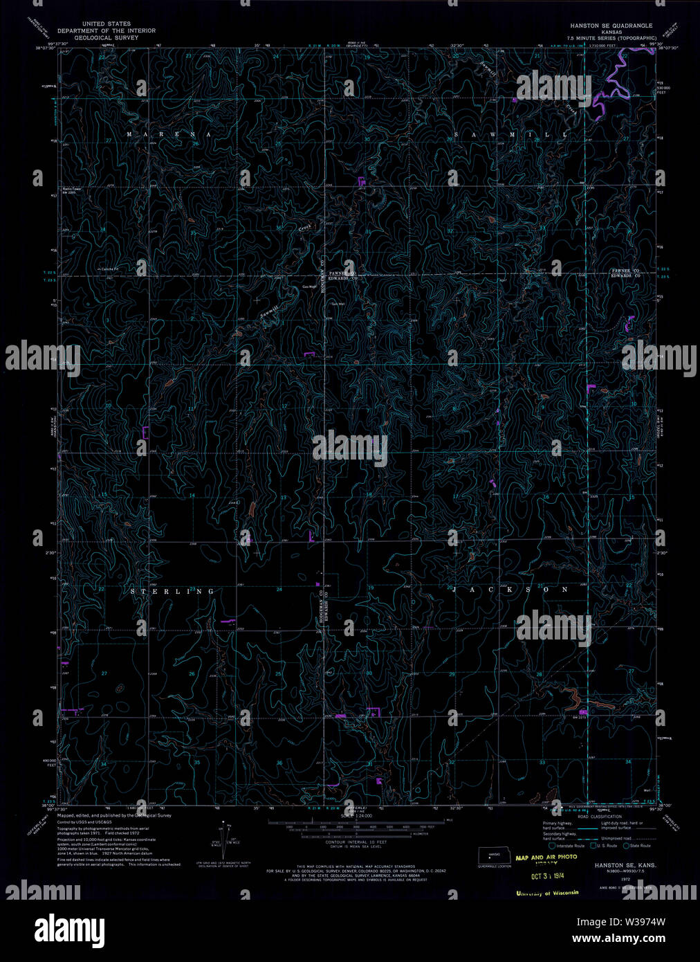 Hanston map hi-res stock photography and images - Alamy